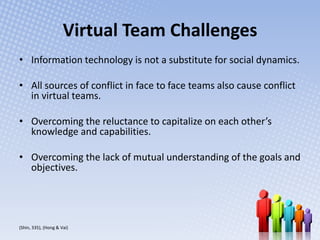 Managing conflict in cross functional and virtual teams. power point | PPTX
