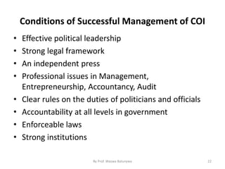 Managing conflict of interest | PPTX