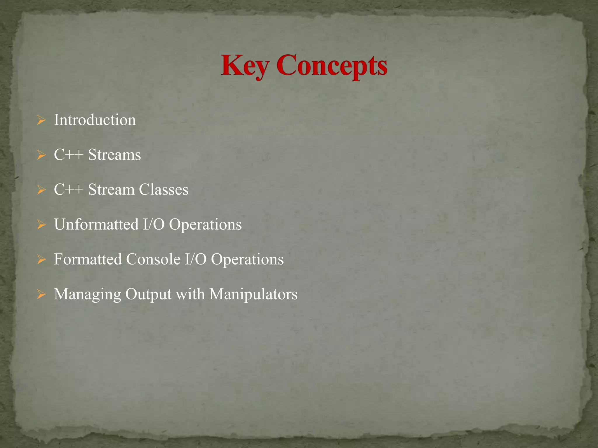 Managing console input | PPT