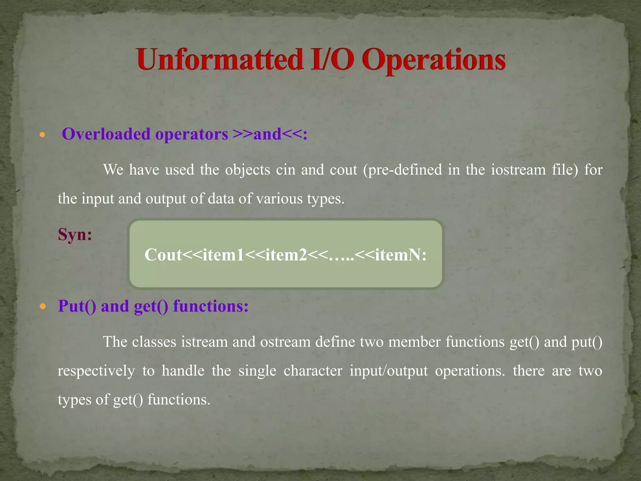 Managing console input | PPT