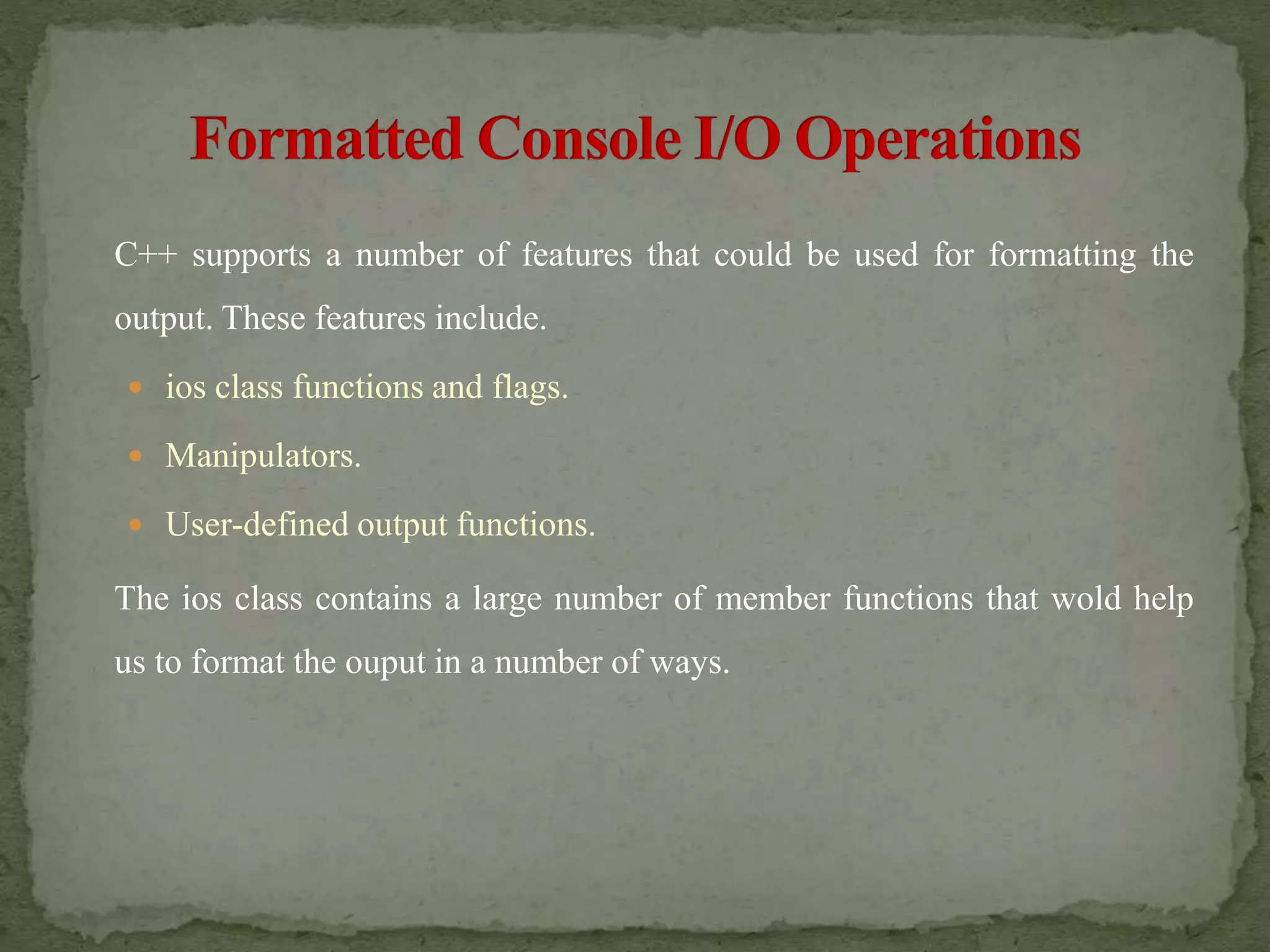 Managing console input | PPT Managing console input | PPT