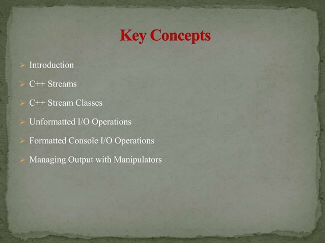 Managing console input | PPT