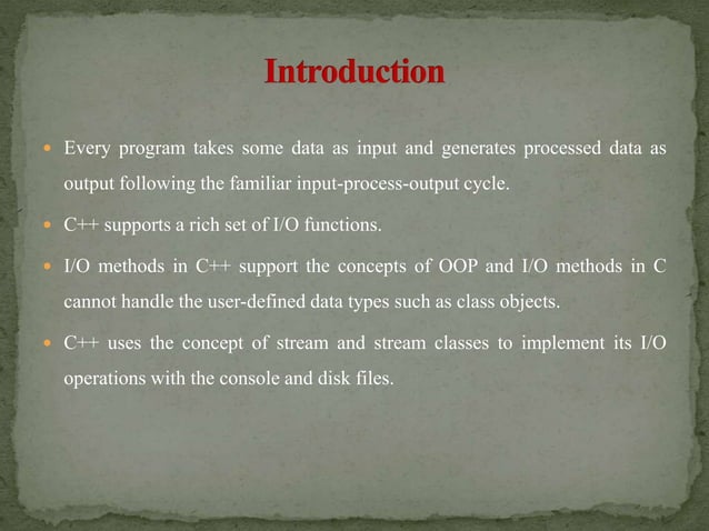 Managing console input | PPT