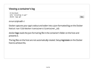 Managing Docker containers | PPT