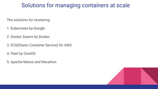 Managing containers at scale | PPT