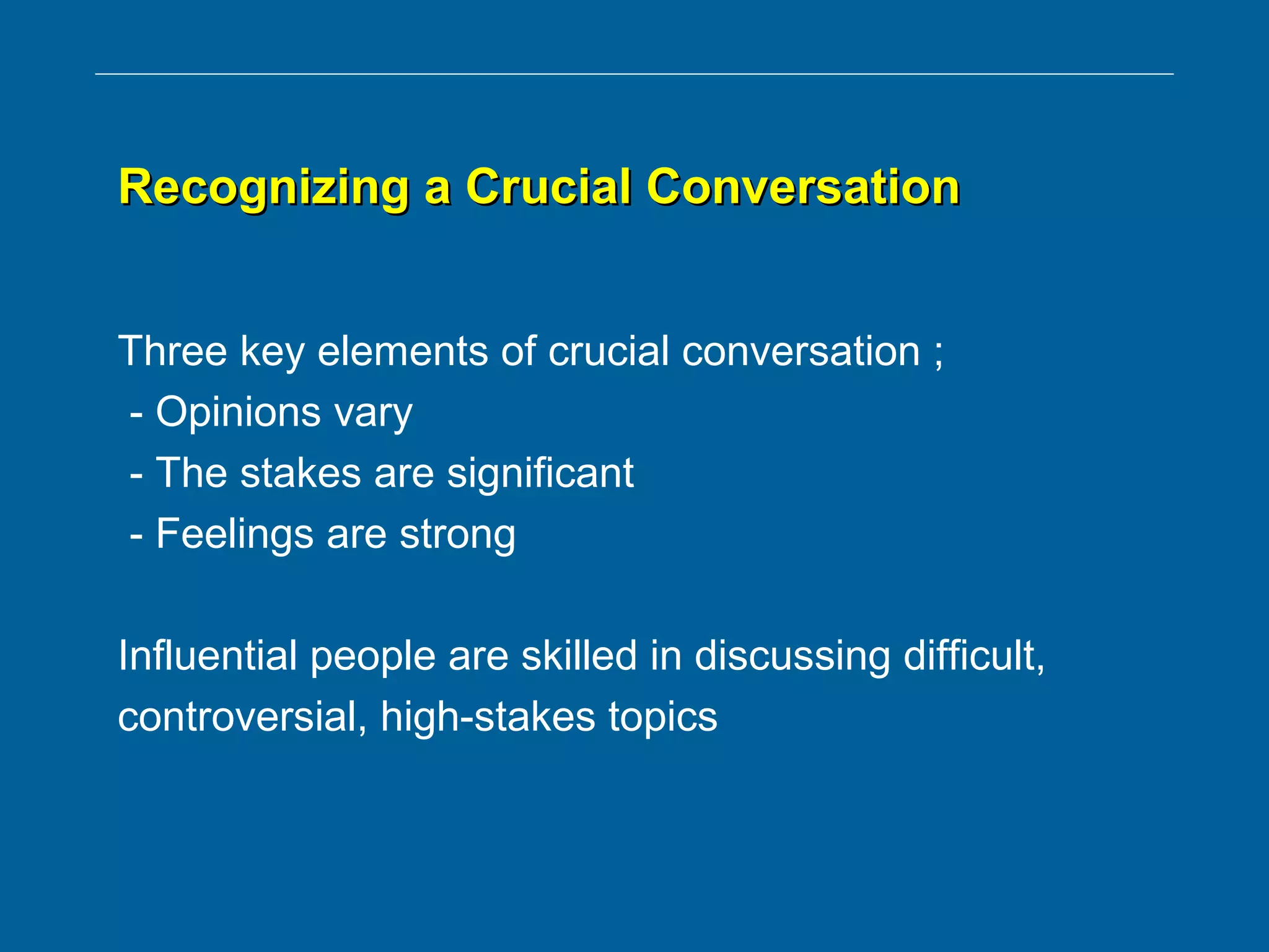 Managing crucial conversations | PPT