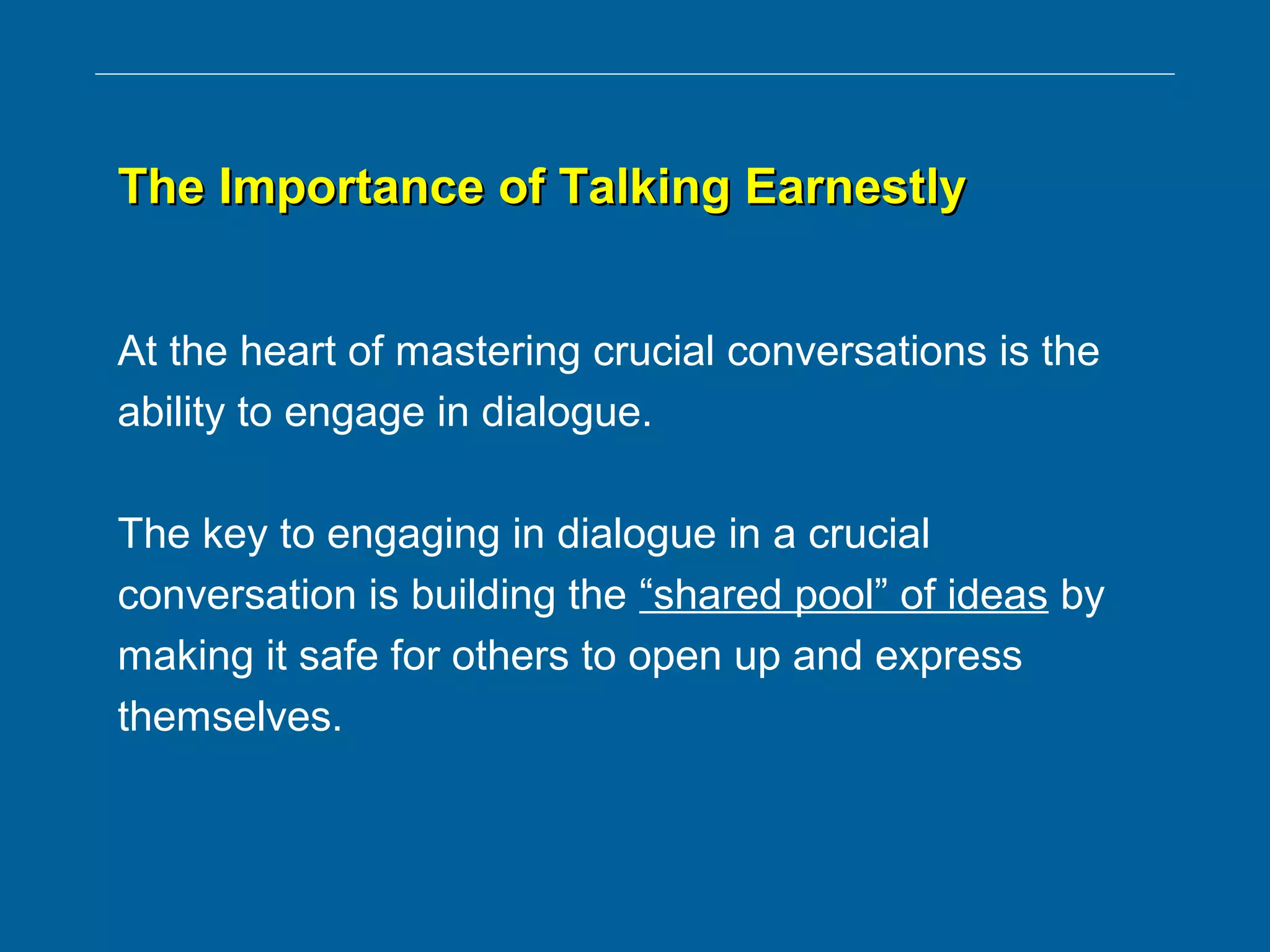 Managing crucial conversations | PPT