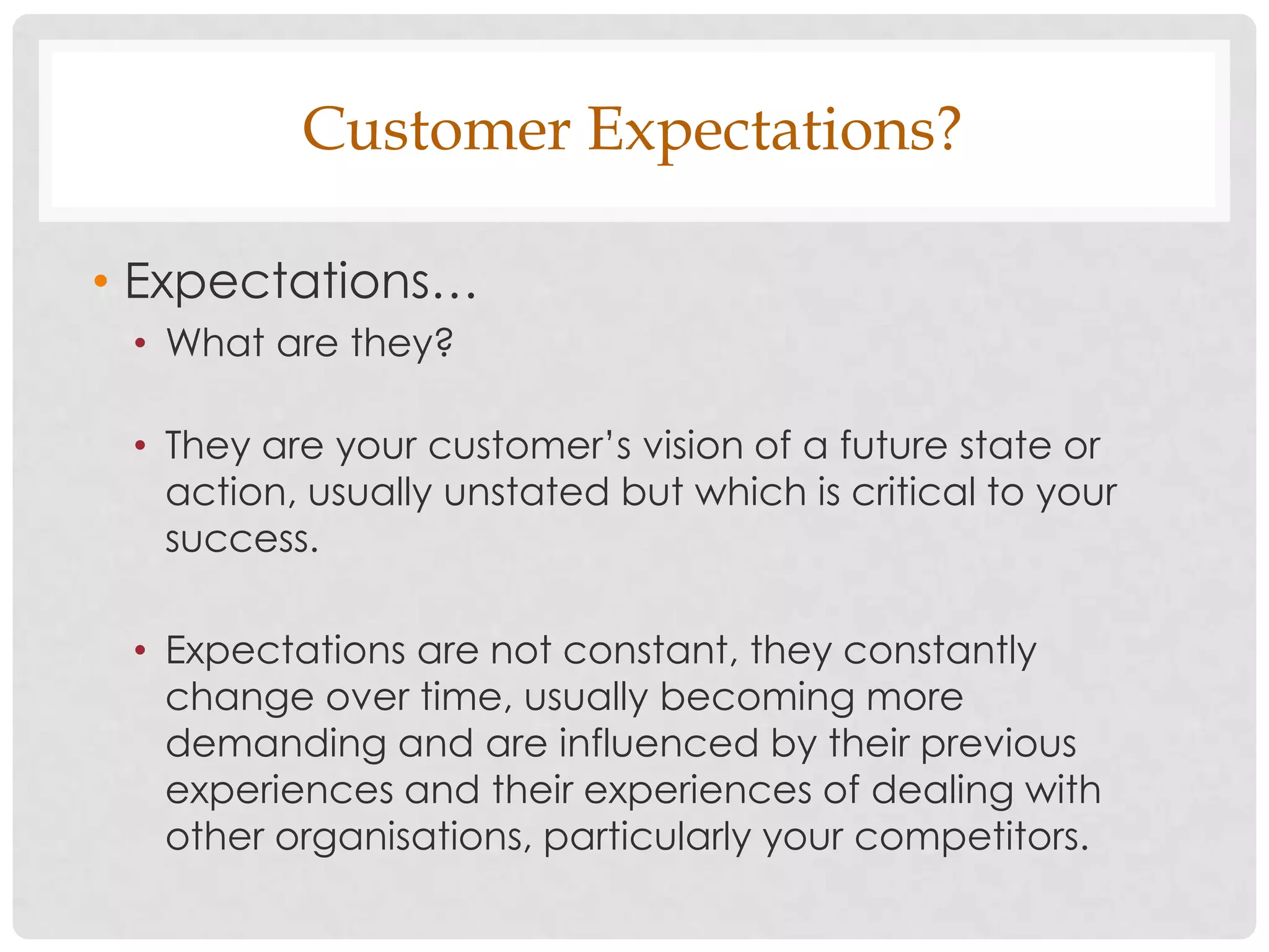 Managing Customer Expectations | PPTX | Dating | Family and Relationships