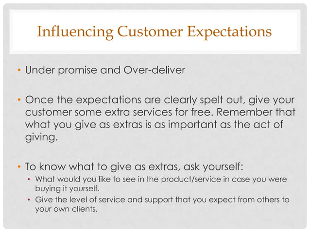Managing Customer Expectations | PPTX | Dating | Family and Relationships