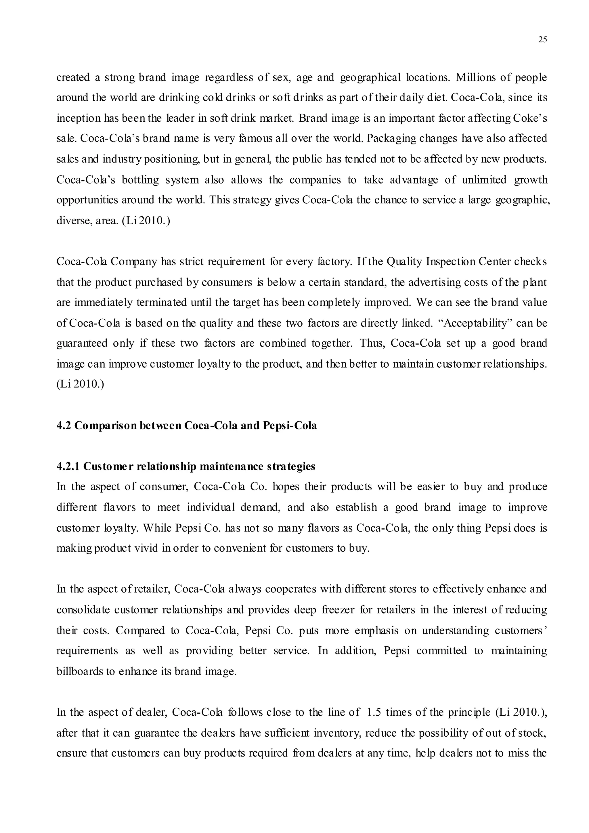 Managing customer relationship case study coca cola company | PDF