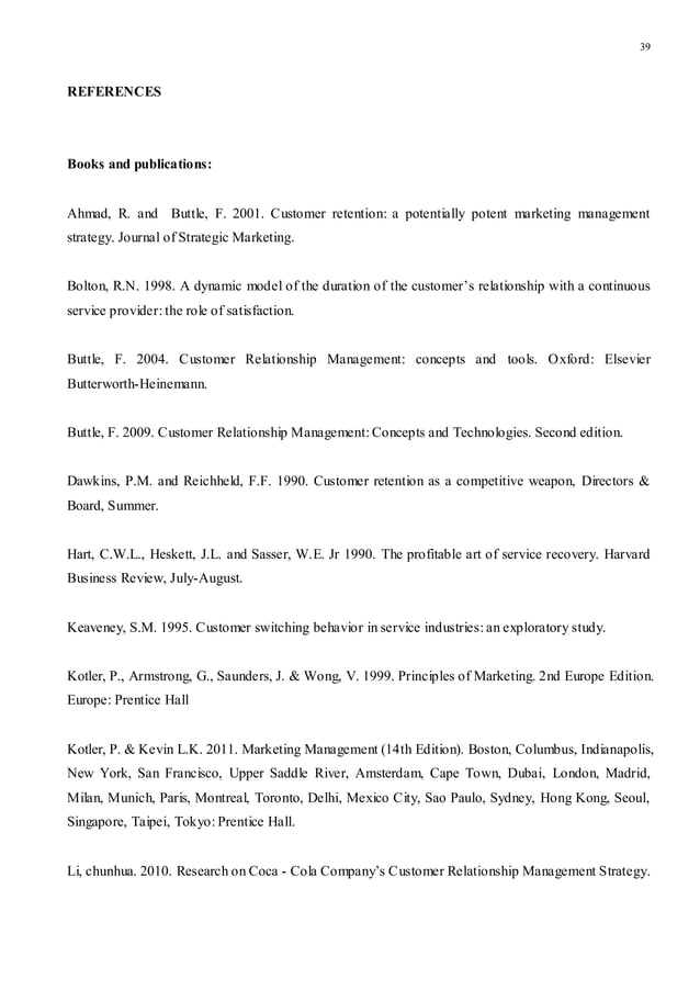 Managing customer relationship case study coca cola company | PDF ...