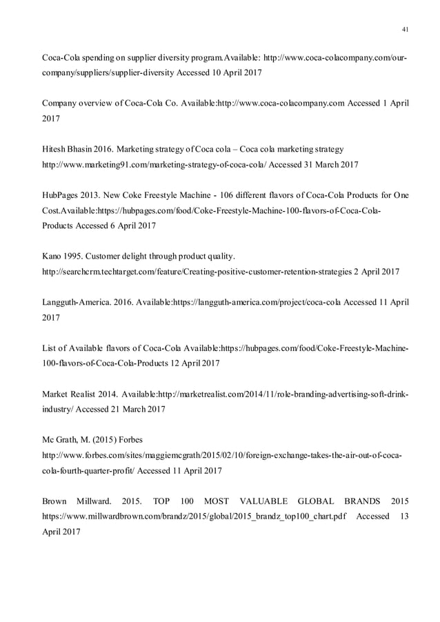 Managing customer relationship case study coca cola company | PDF ...