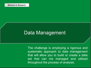 Managing data and defining variables | PPT