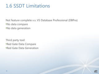 Managing database project with Visual Studio SSDT and TFS | PPT