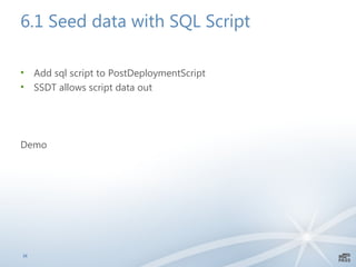 Managing database project with Visual Studio SSDT and TFS | PPT