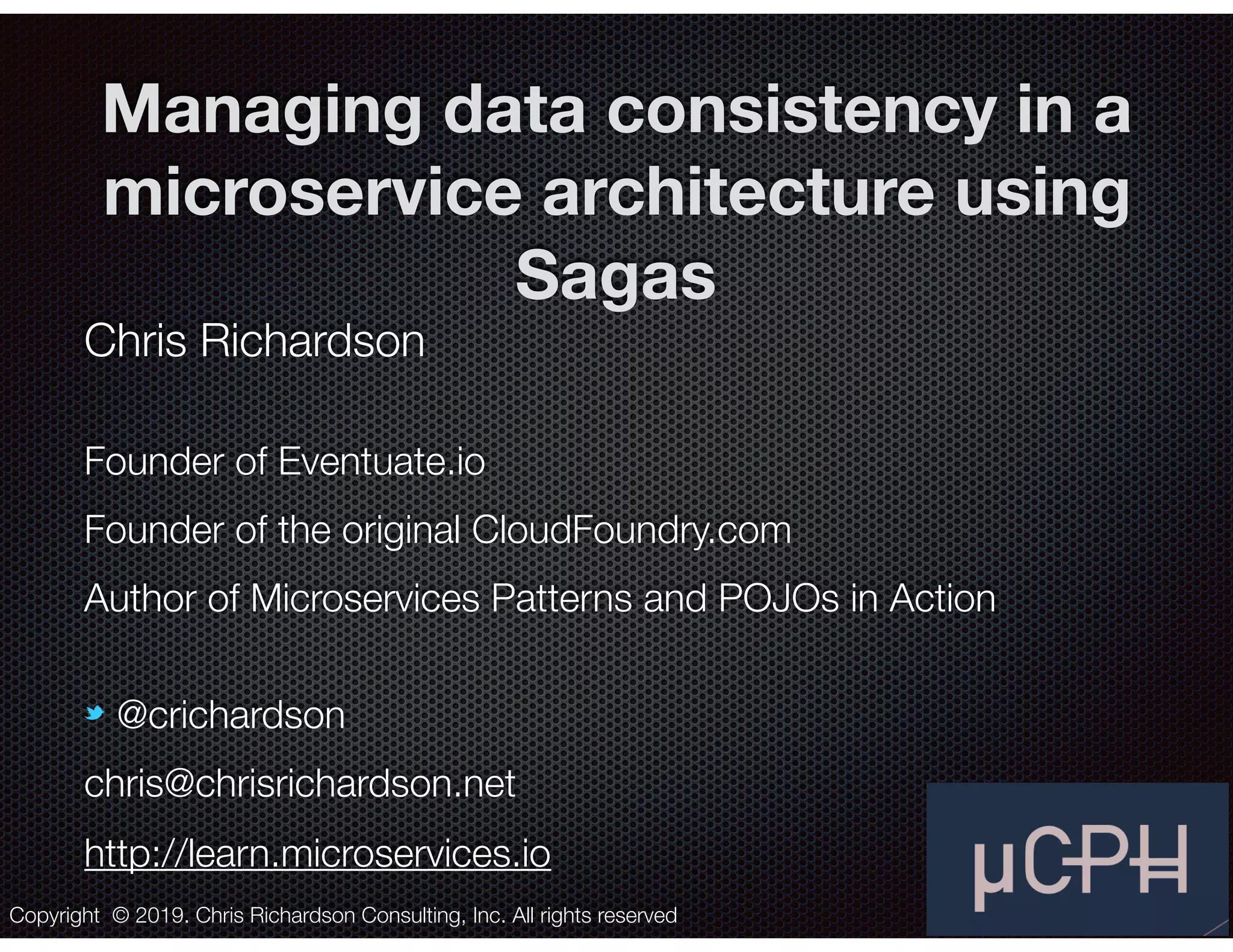 MicroCPH - Managing data consistency in a microservice architecture using Sagas | PDF
