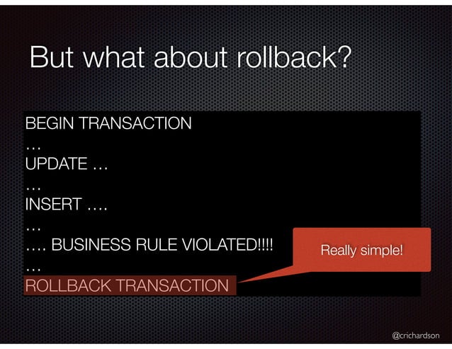 Saturn 2018 Managing Data Consistency In A Microservice Architecture Using Sagas Ppt