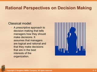 Managing decision making and problem solving | PPT