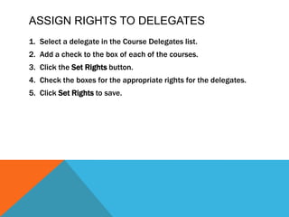 Managing delegates | PPTX