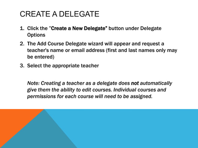 Managing delegates | PPTX