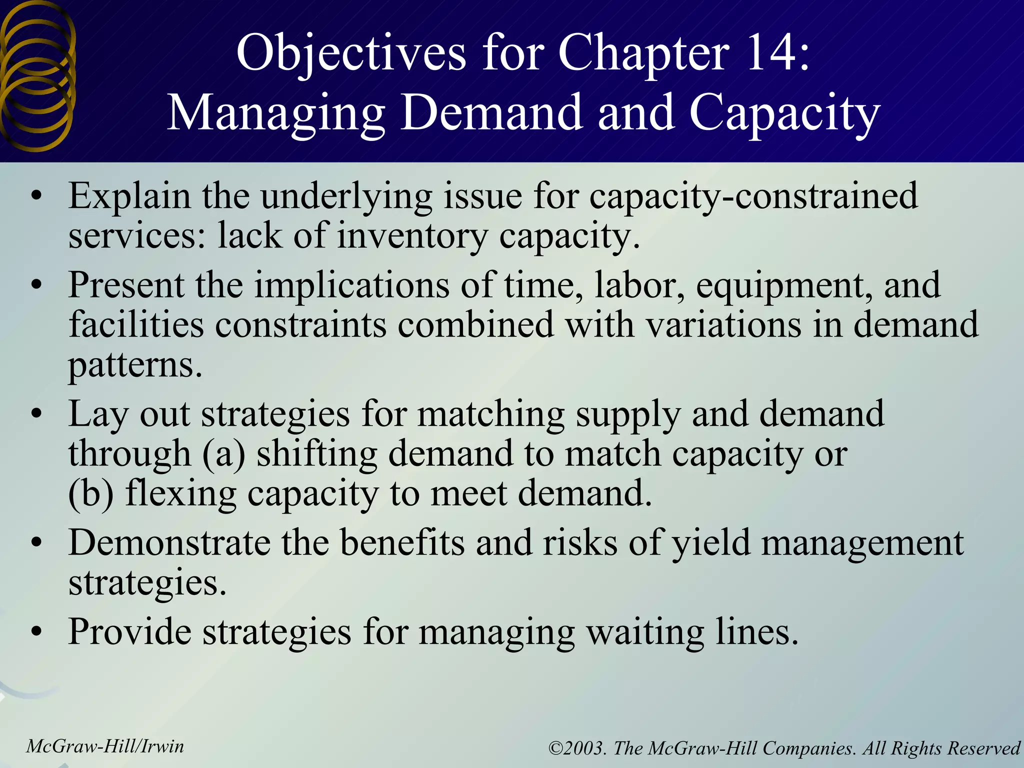 Managing demand and cpacity | PPT