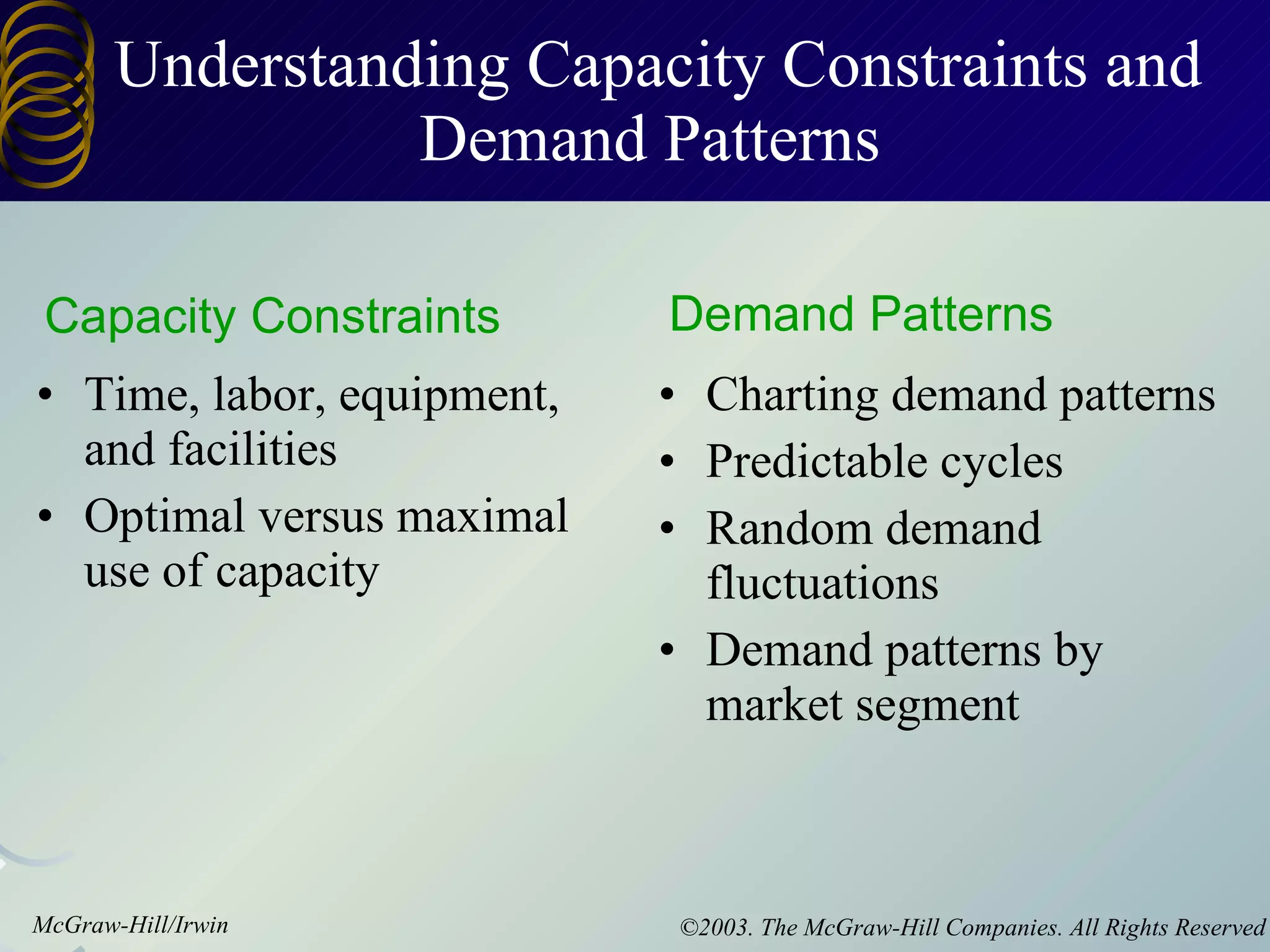 Managing demand and cpacity | PPT