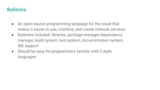 Managing dependencies in ballerina | PPT