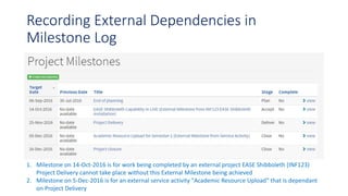 Managing Project Dependencies on the University of Edinburgh Projects ...