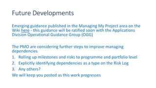 Managing Project Dependencies on the University of Edinburgh Projects ...