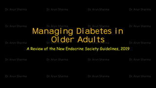 Managing diabetes in older adults slideshare | PDF