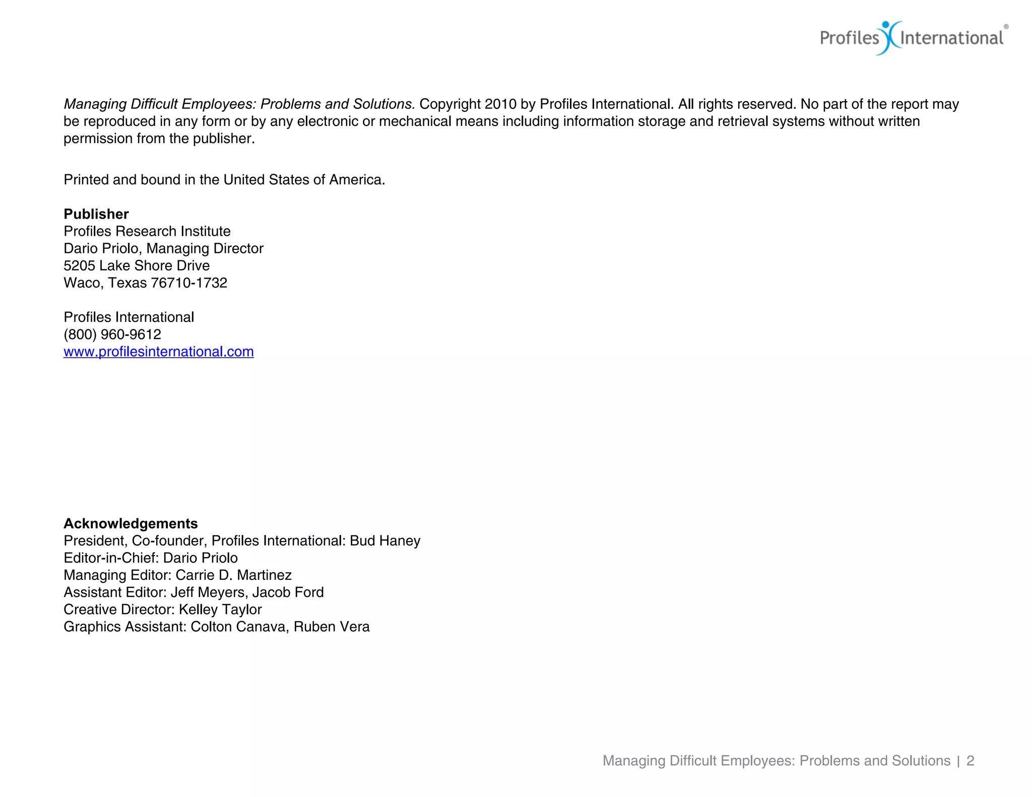 Managing difficult employees | PDF