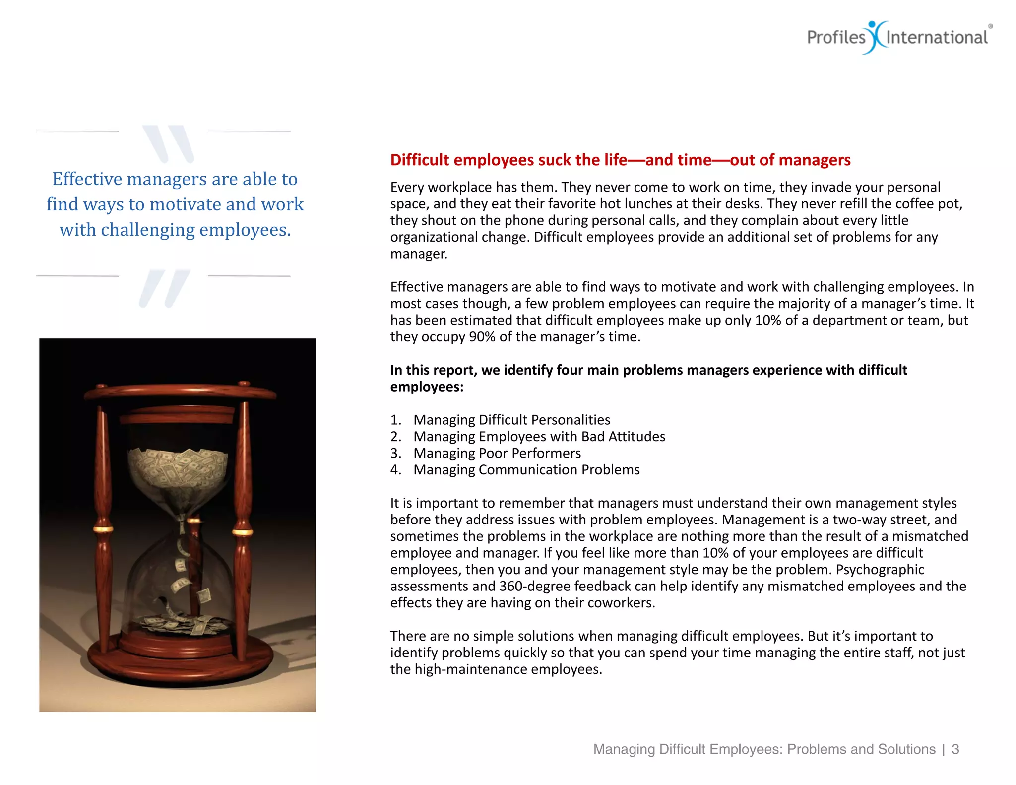 Managing difficult employees | PDF