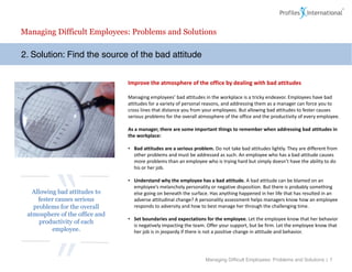Managing difficult employees | PDF
