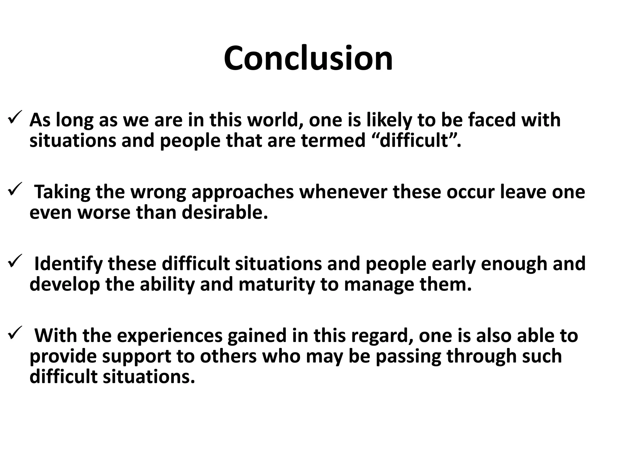 Managing Difficult Situations and People | PPTX