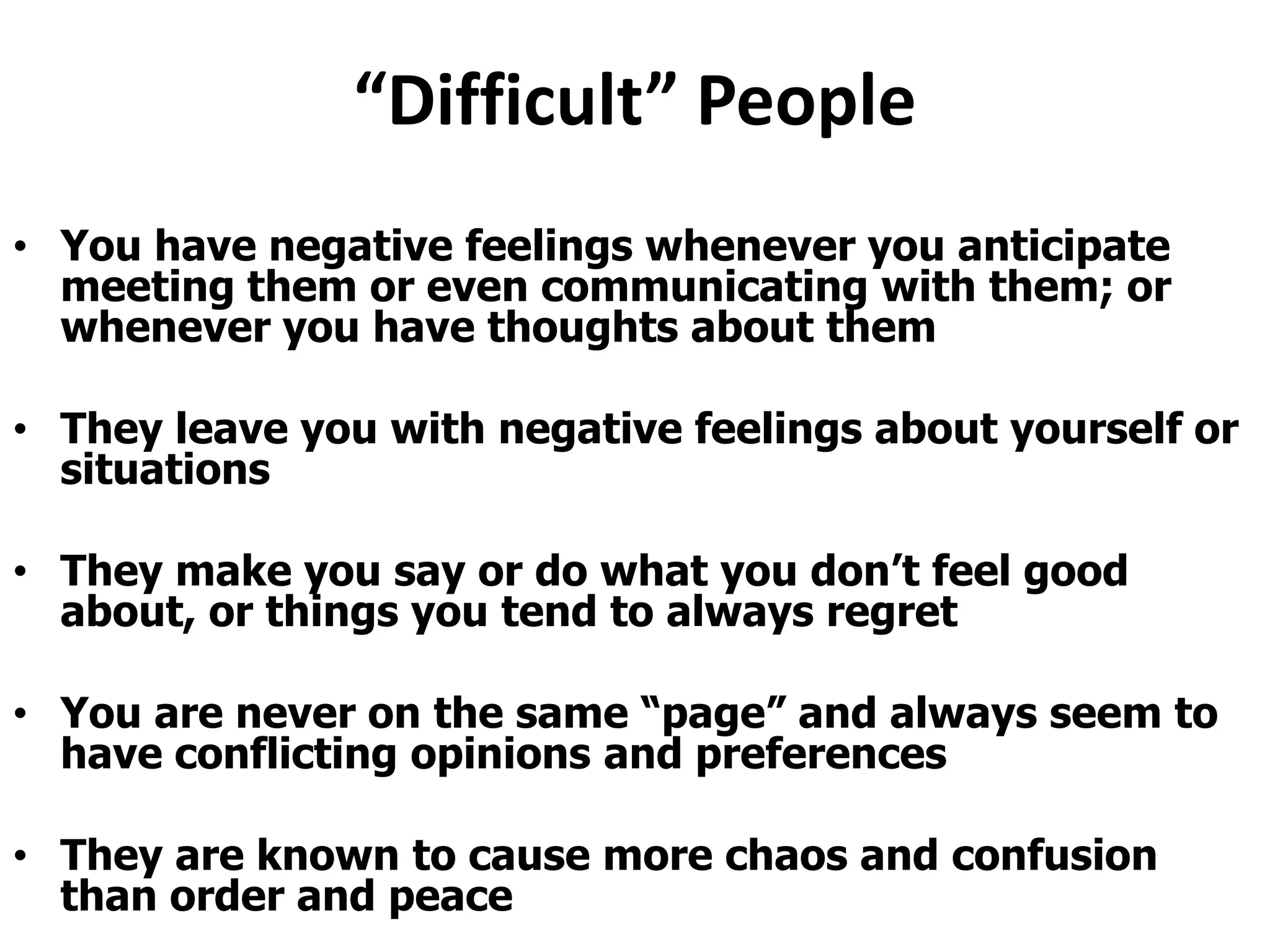 Managing Difficult Situations and People | PPTX