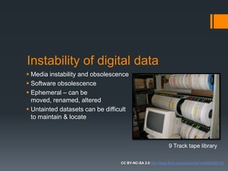 Managing the digital data deluge - special libraries | PPTX