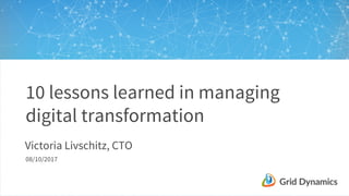10 lessons learned in managing digital transformation | PDF