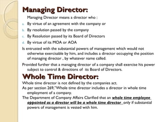 MANAGING DIRECTOR | PPT