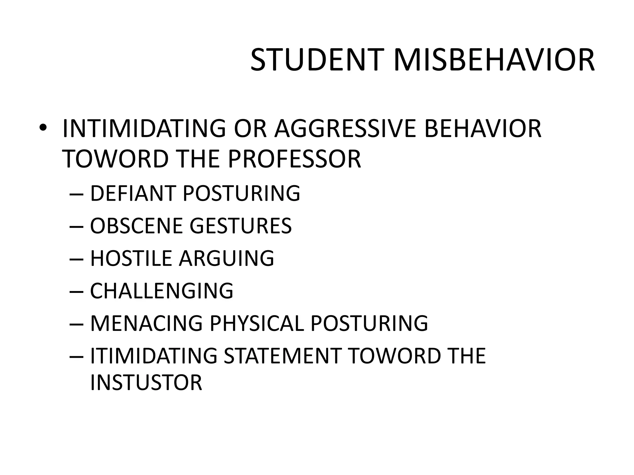 Managing distruptive classroom behavior | PPTX