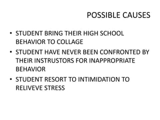 Managing distruptive classroom behavior | PPTX