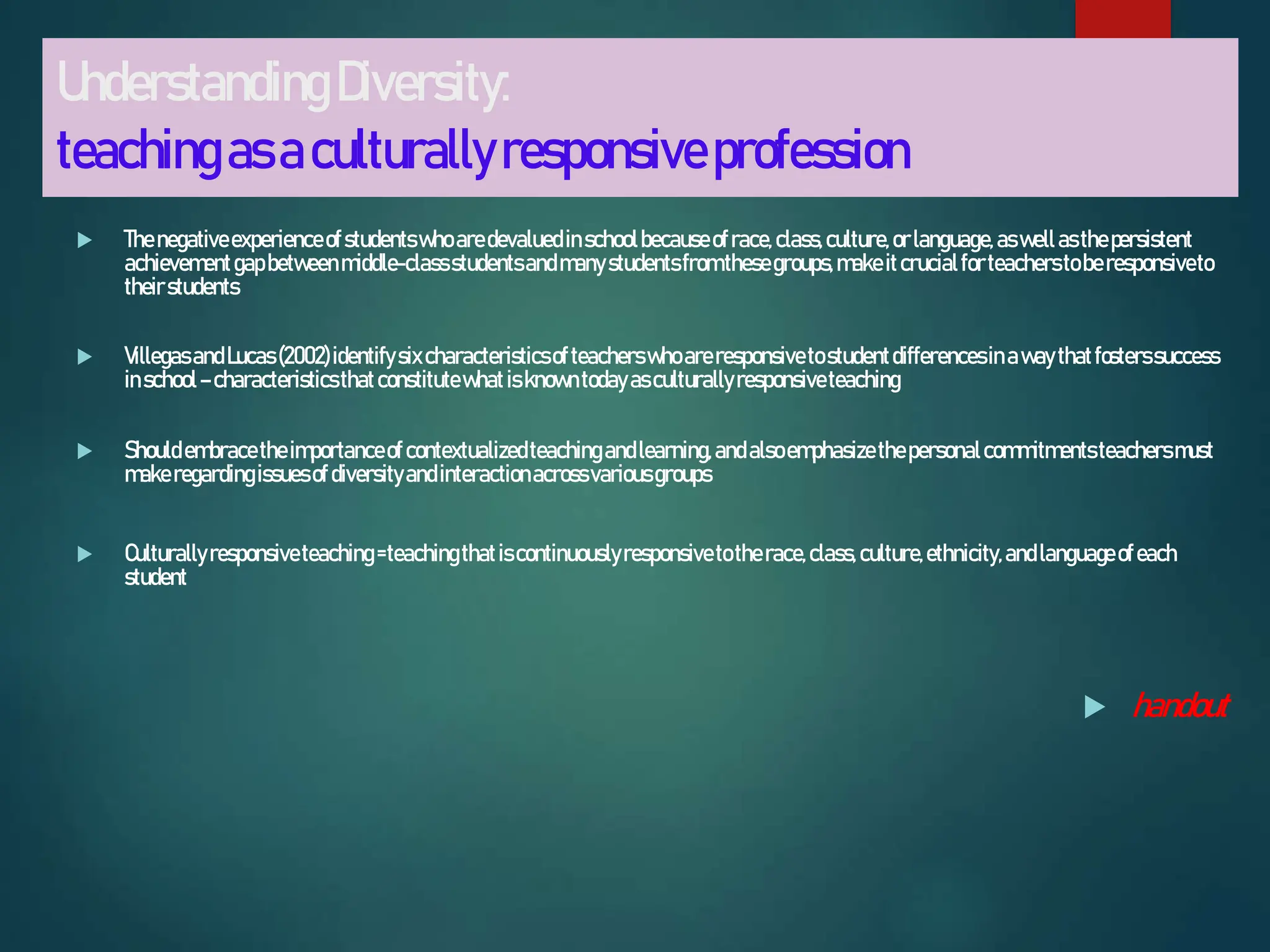 Managing Diversity in education classroom | PPT