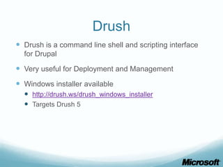 Managing Drupal on Windows with Drush | PPT