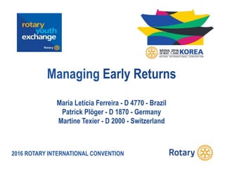 Managing early returns | PPT