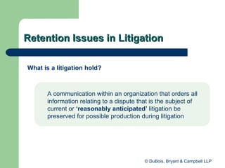 Managing Electronically Stored Information | PPT