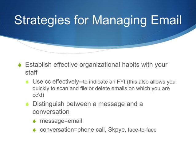 Managing email | PPTX | Email | Internet
