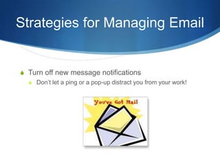 Managing email | PPTX | Email | Internet