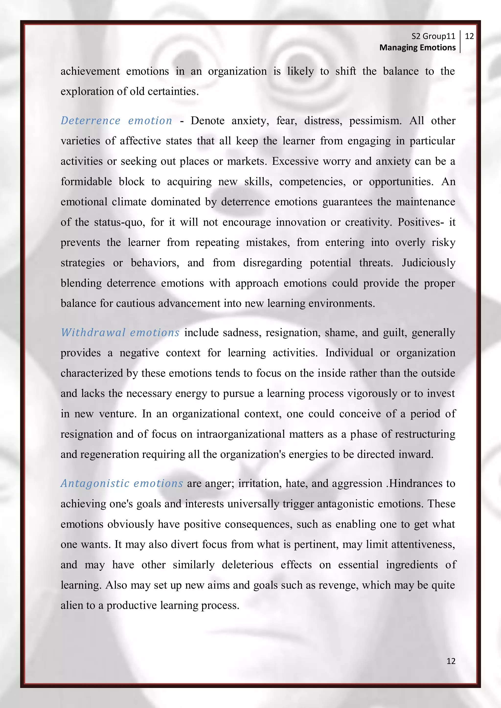 Managing emotions | PDF