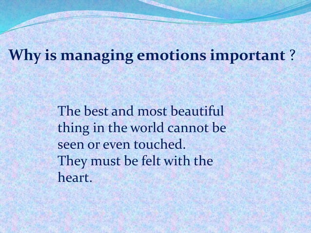 Managing emotions | PPTX | Science