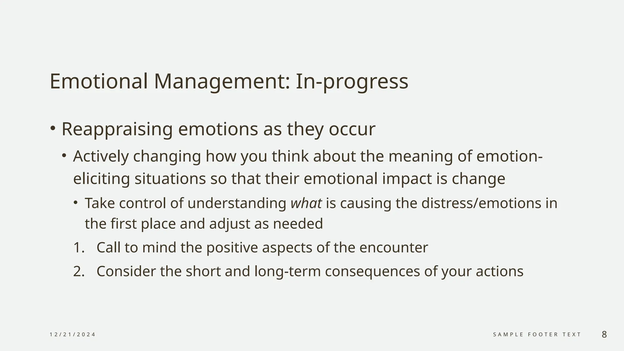 Managing and expressing emotions present | PPTX