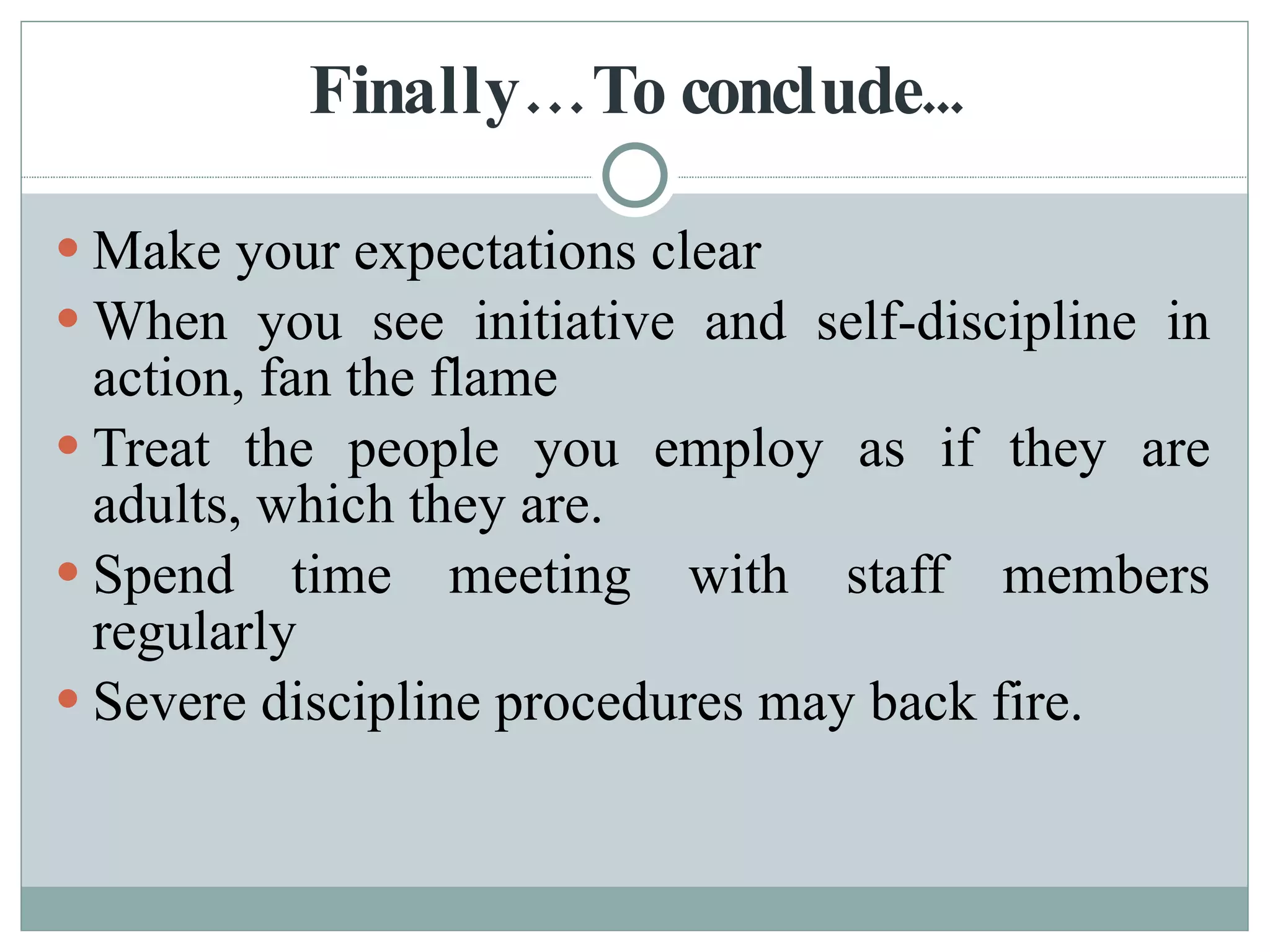 Managing employee discipline | PPT